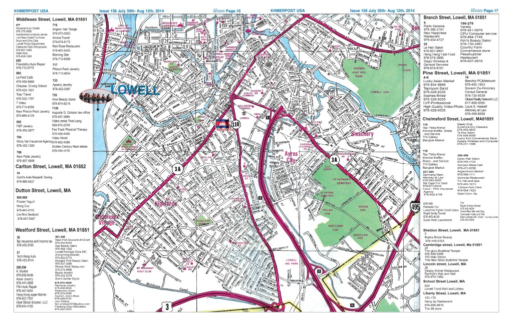Tourist Map in Lowell – Khmer Post USA